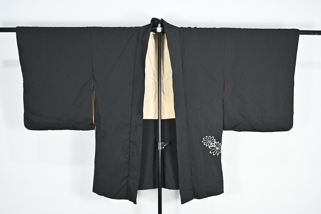 Vintage Japanese Black Haori Kimono Jacket - Etsy