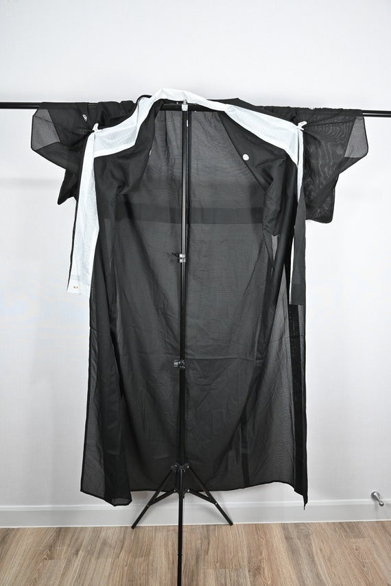 Mint Vintage Japanese Transparent Black Yukata Kimono… - Gem