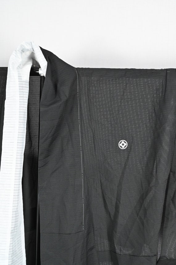 Mint Vintage Japanese Transparent Black Yukata Kimono… - Gem