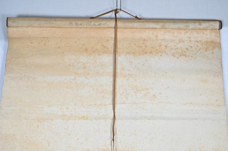 Antique Chinese Hanging Scroll Calligraphy Painting on Paper Kakejiku ...