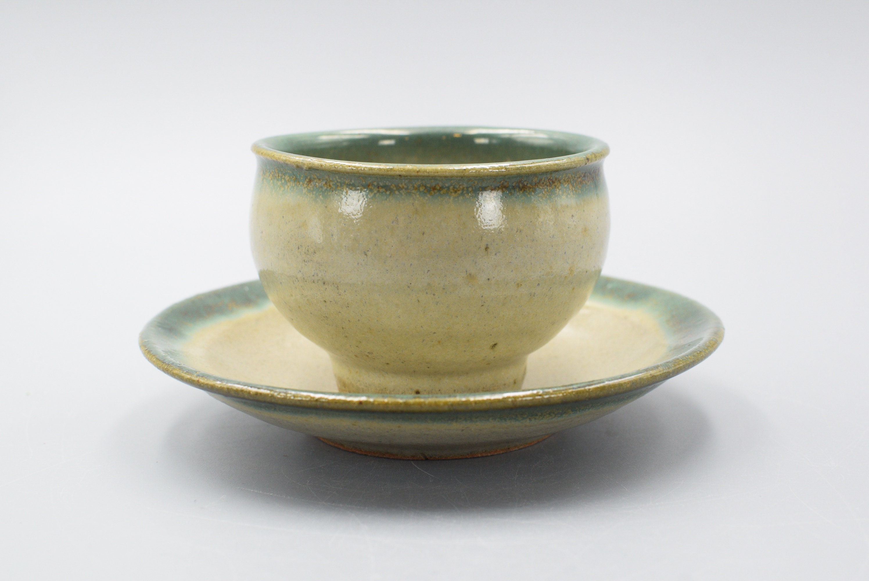 Vintage Japanese Pottery Glaze Mashiko Coffee Mug Cup and Saucer - Etsy