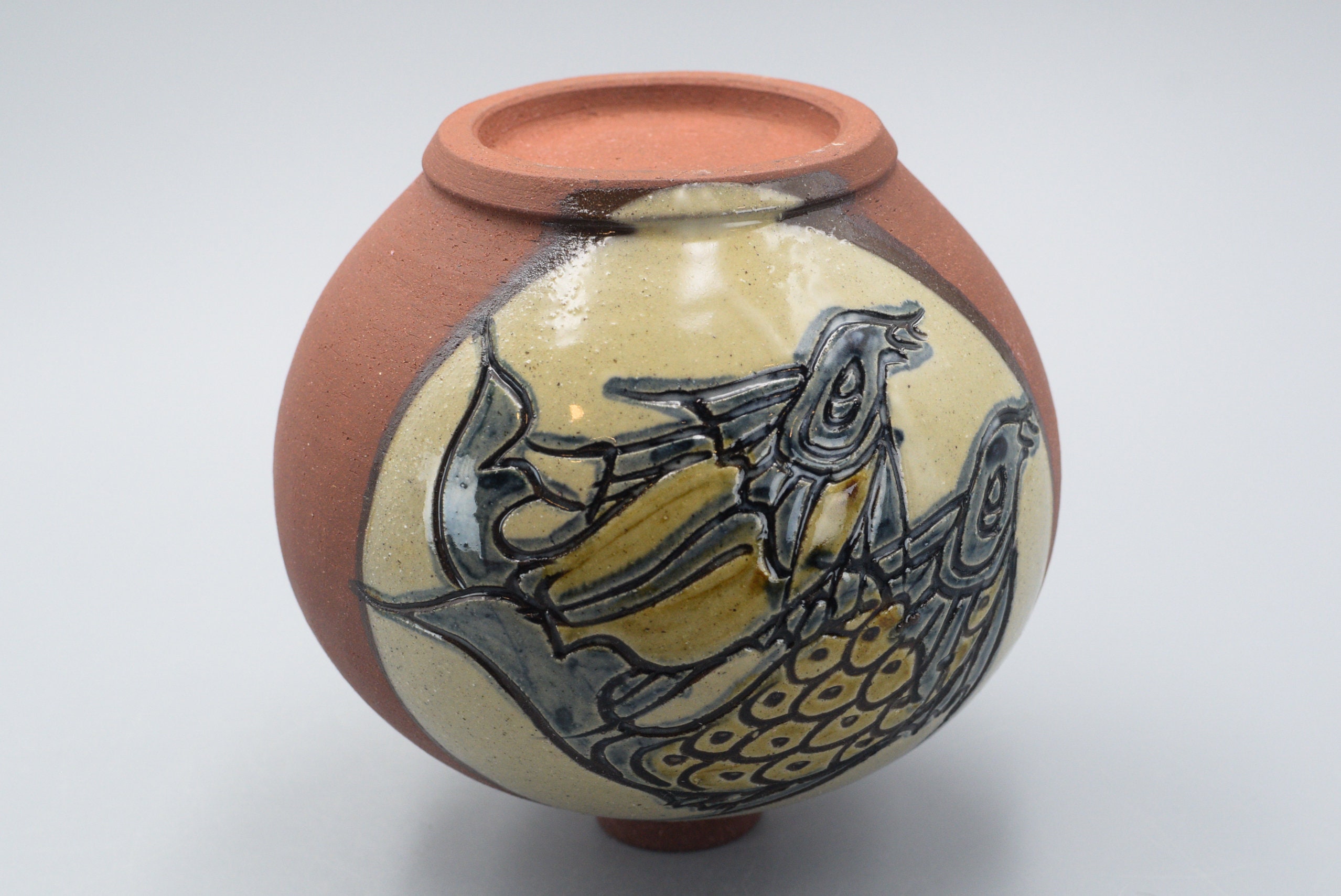 Fine Vintage Japanese Pottery Okinawan Style Twin Fish | Etsy