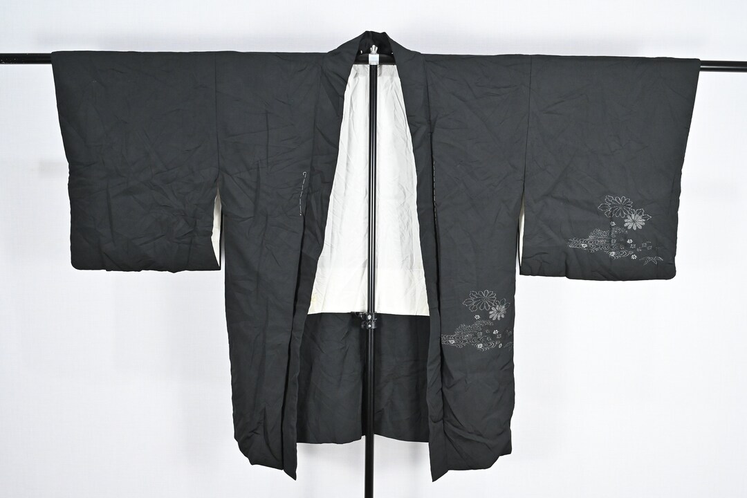 Vintage Japanese Black Haori Kimono Jacket - Etsy