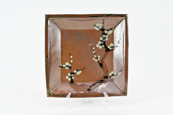 Vintage Japanese Mashiko Pottery Square Plate - Etsy