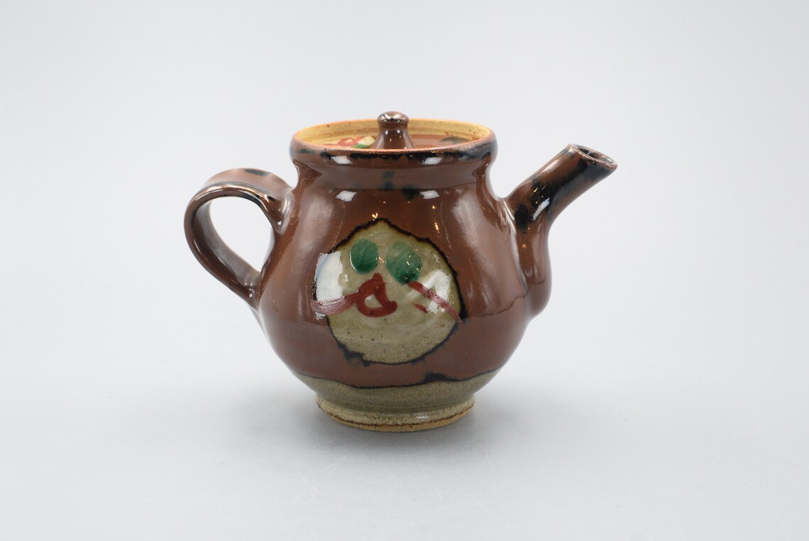 Vintage Japanese Pottery Mashiko Kaki Glaze Teapot | Etsy