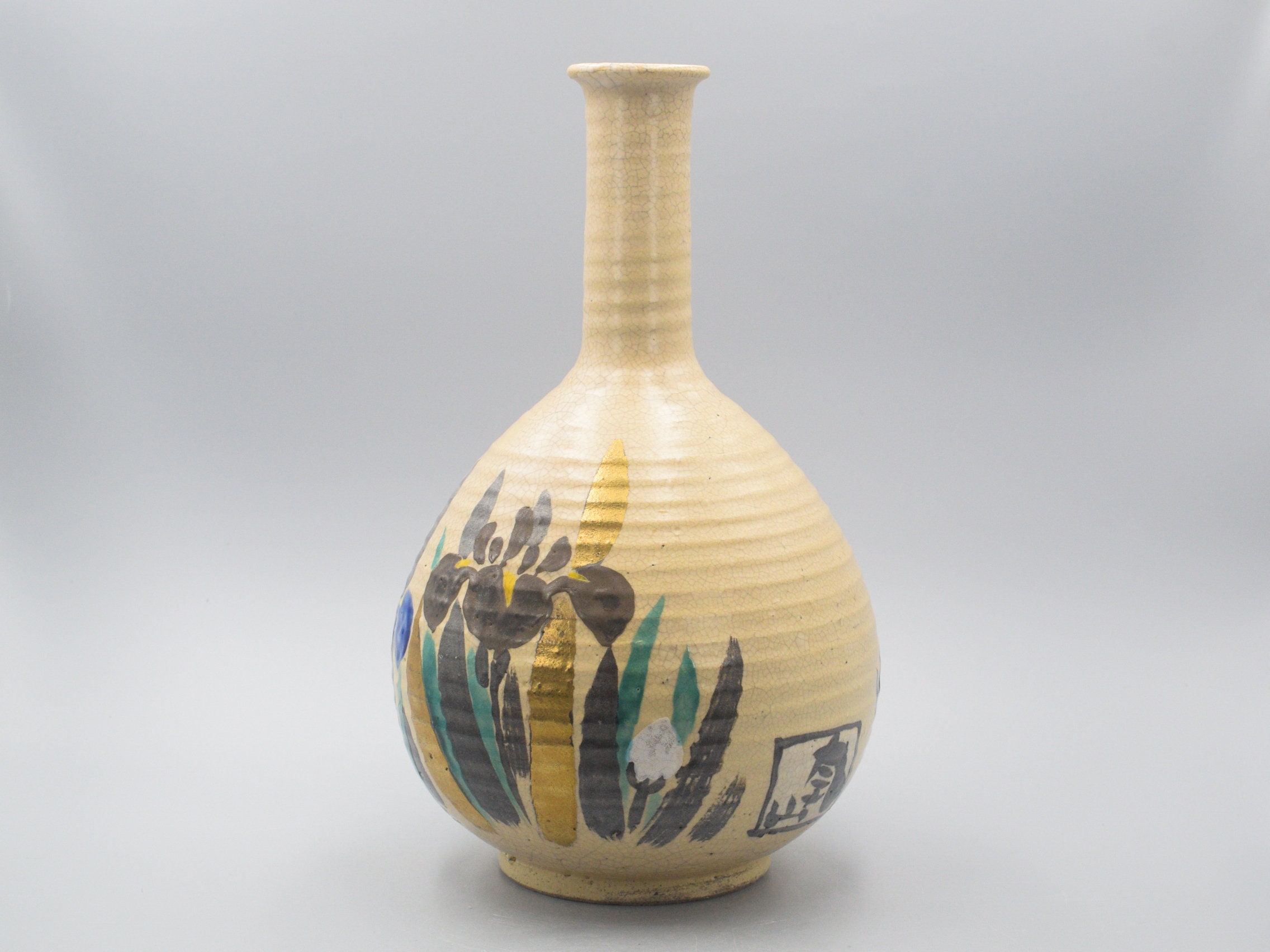 Ogata Kenzan Style Japanese Pottery Long Neck Vase - Etsy