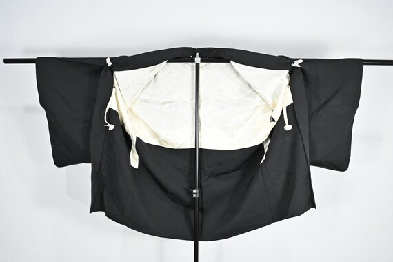 Vintage Japanese Black Haori Kimono Jacket - Gem