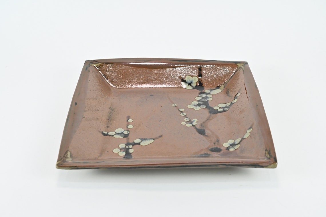 Vintage Japanese Mashiko Pottery Square Plate - Etsy