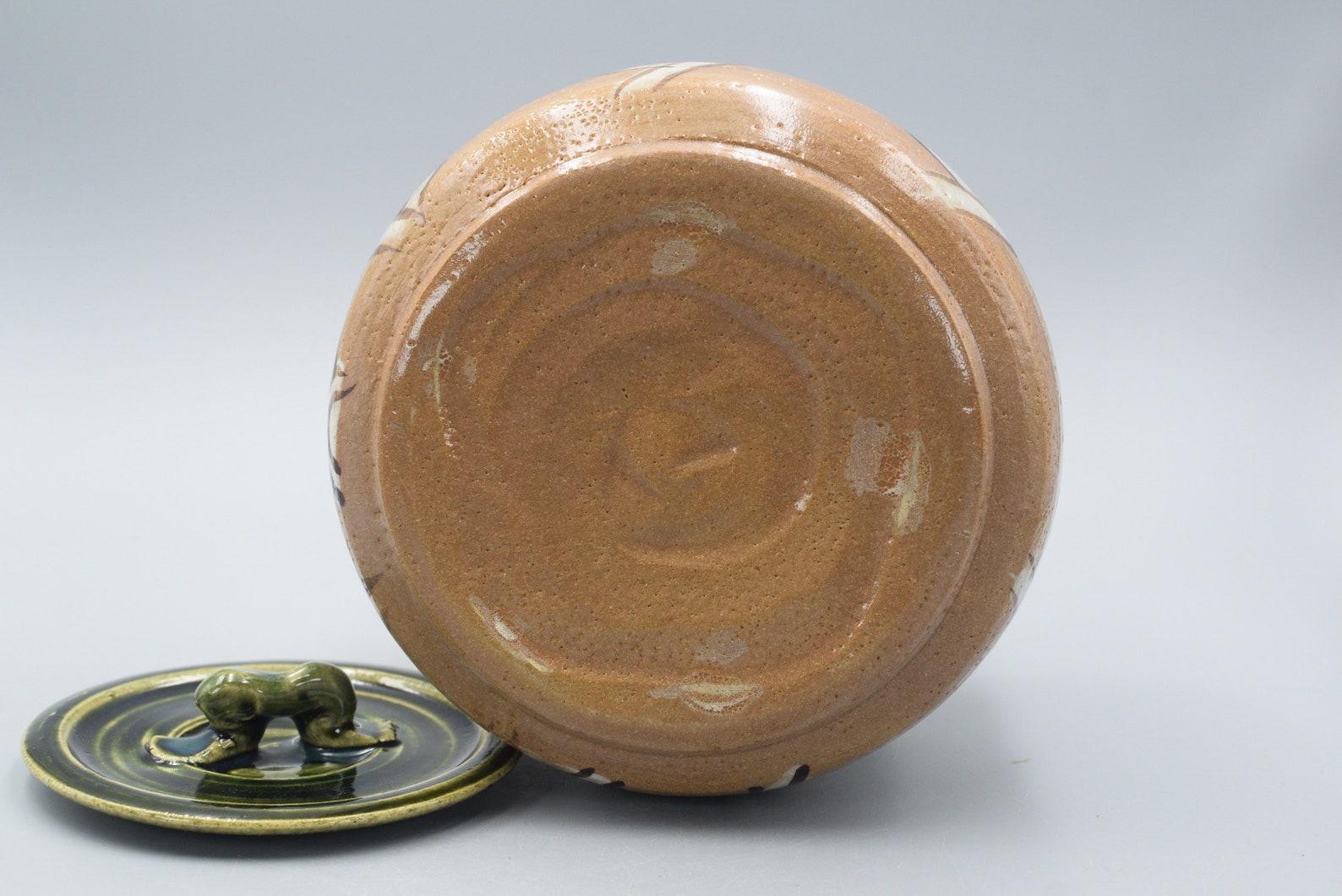 Fine Japanese Pottery Oribe Ware Mizusashi Cold Water | Etsy