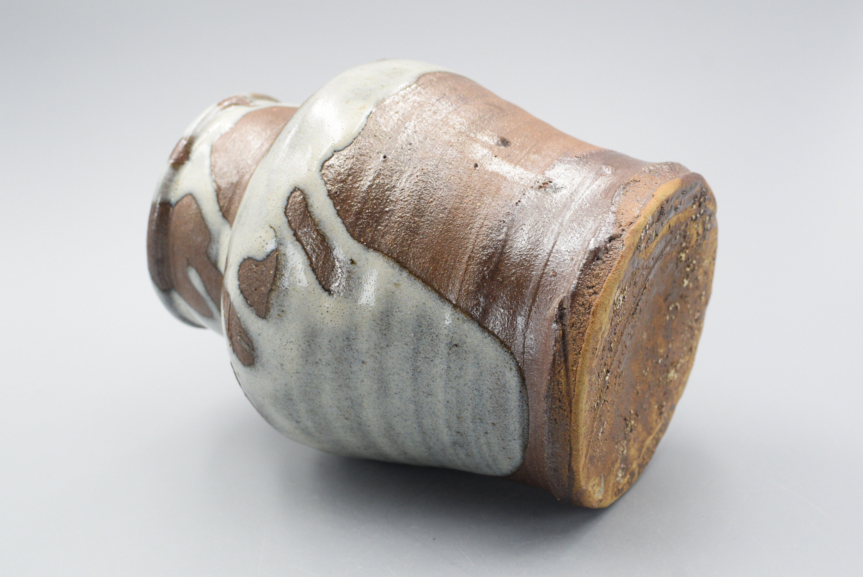 Vintage Japanese Pottery White Glaze Vase - Etsy