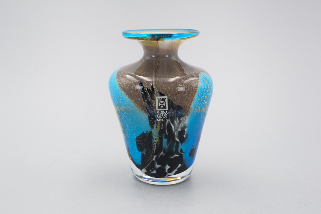 Fine Small Mdina Studio Art Glass Vase Malta - Etsy