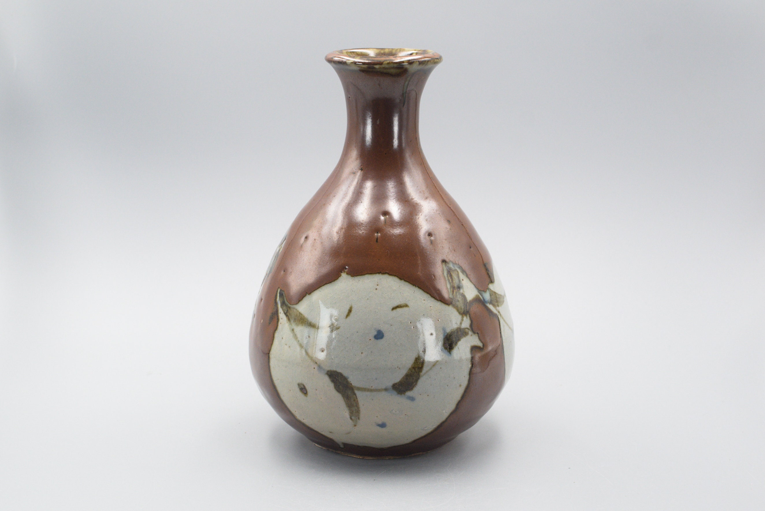 Vintage Japanese Pottery Mashiko Ware Khaki Glaze Vase Unknown | Etsy