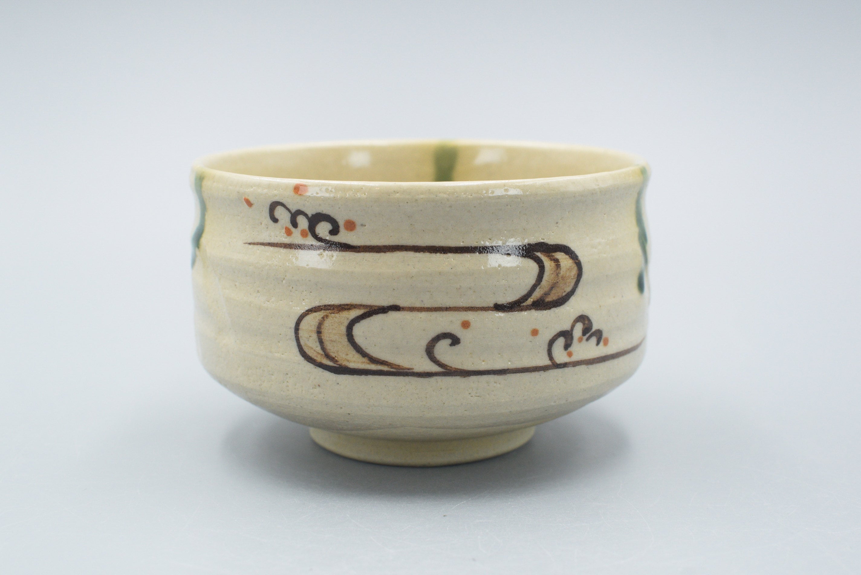 Nice Vintage Japanese Pottery Oribe Ware Chawan Ceremony Tea | Etsy