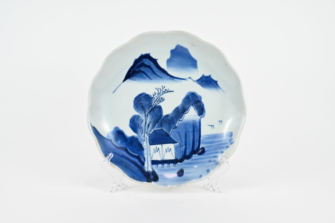 Antique Japanese Edo Period Blue and White Porcelain Sometsuke Imari ...