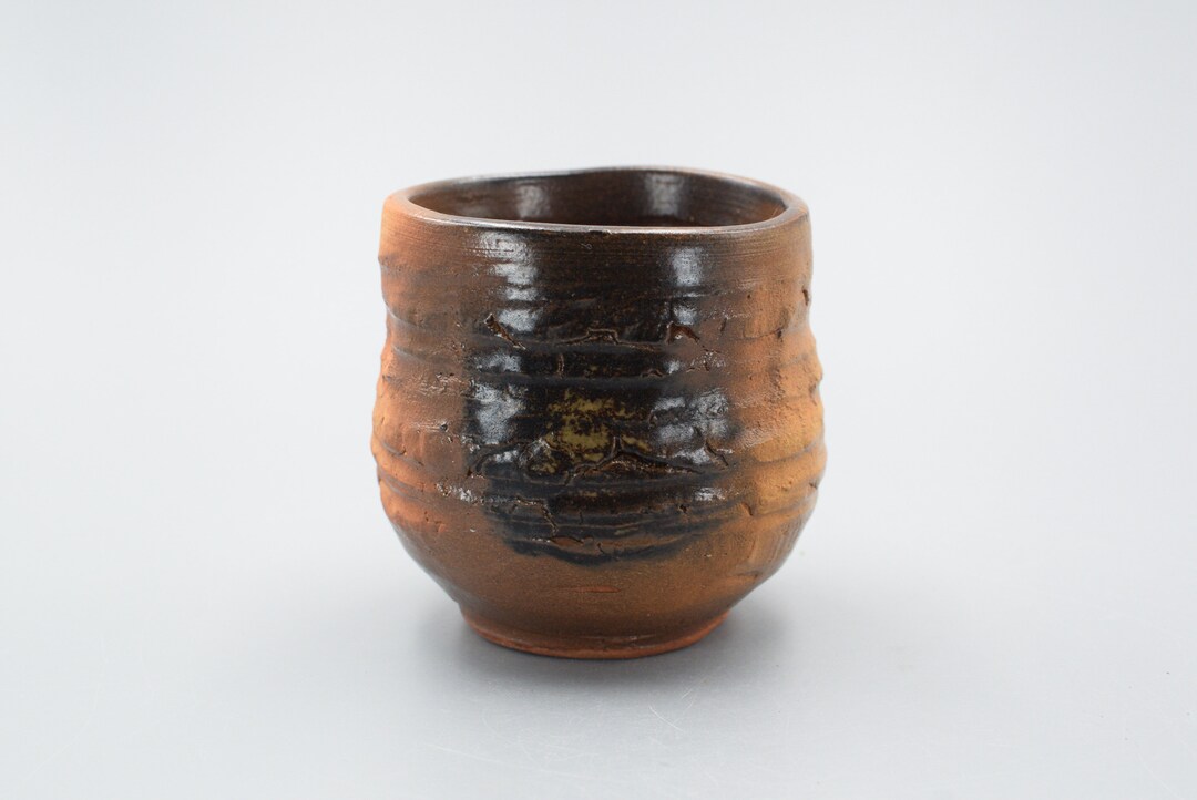 Vintage Japanese Pottery Bizen Ware Yunomi Chawan Tea Cup - Etsy