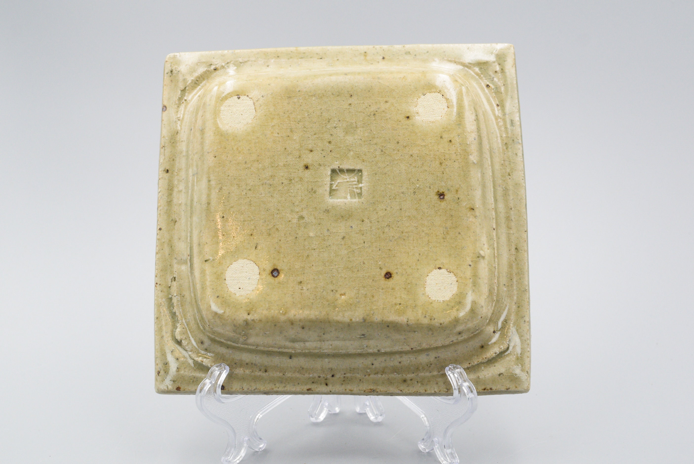 Vintage Japanese Pottery Fish Design Square Saucer Dish | Etsy