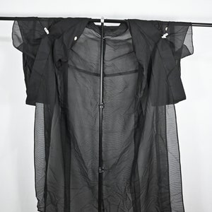 Vintage Japanese Transparent Black Yukata Kimono Jacket - Etsy