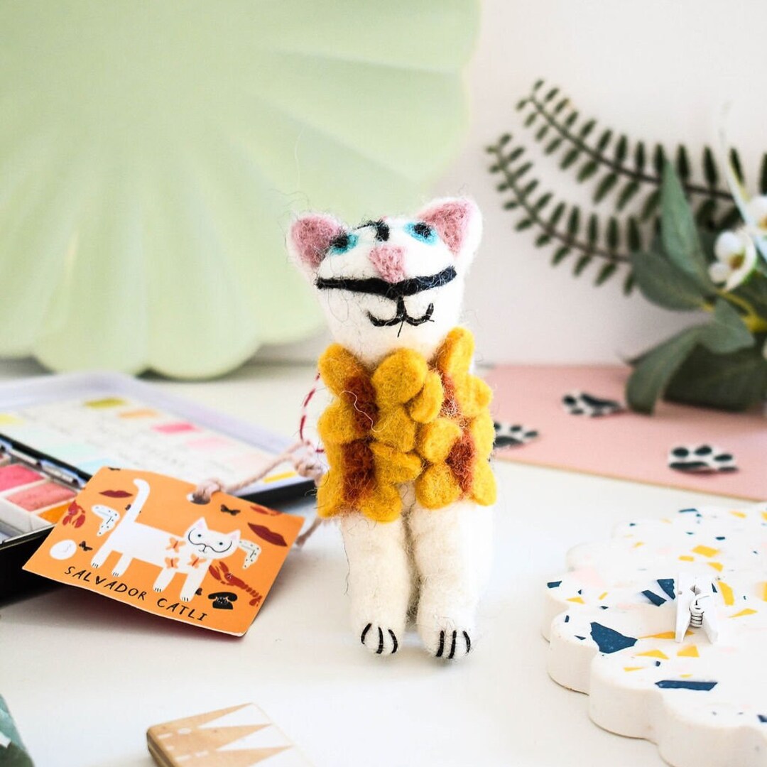 Salvador Catli Art Cat Felt Hanging Decoration - Etsy