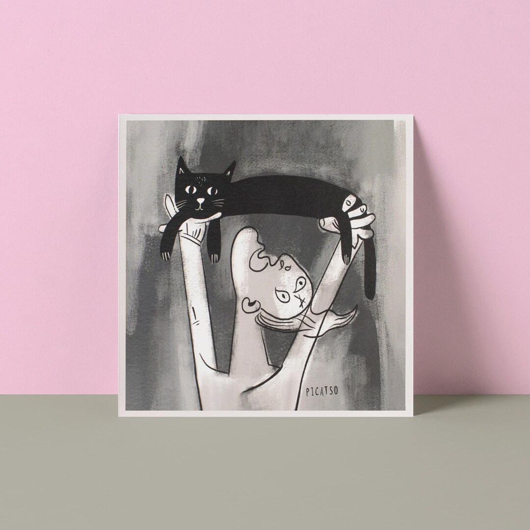 Picatso Hail the Cat Card - Etsy