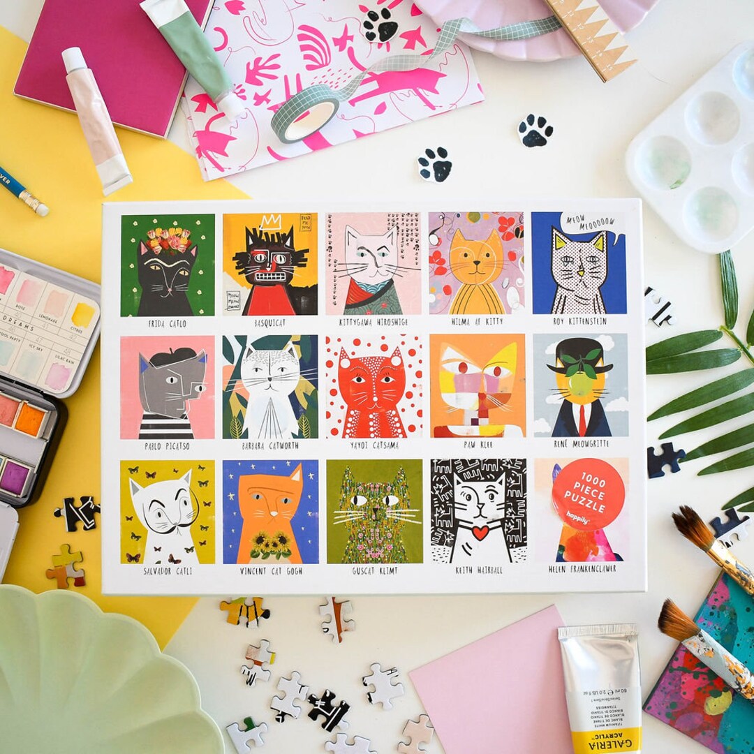 Art Cats 1,000 Piece Jigsaw Puzzle - Etsy