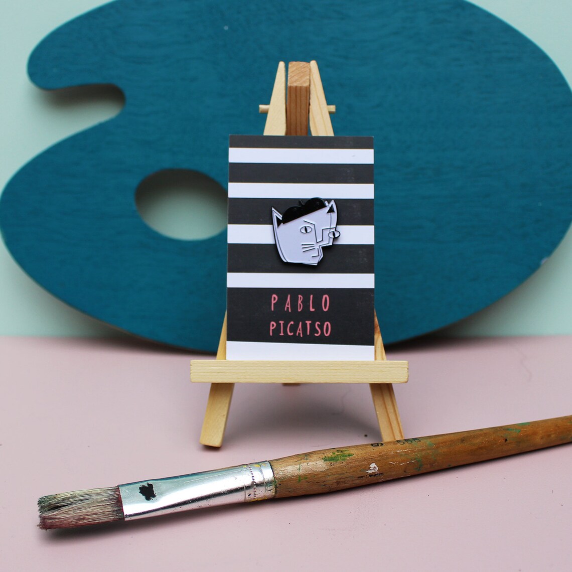 Pablo Picatso Cat Artist Pin - Etsy UK