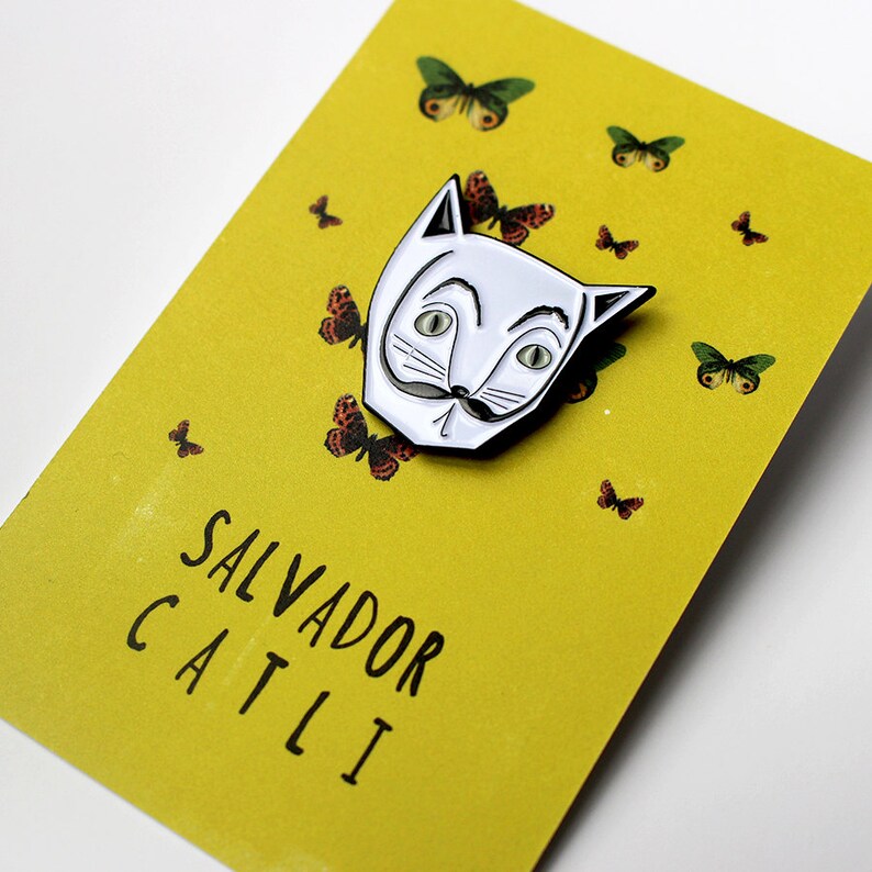 Salvador Catli Cat Artist Pin - Etsy