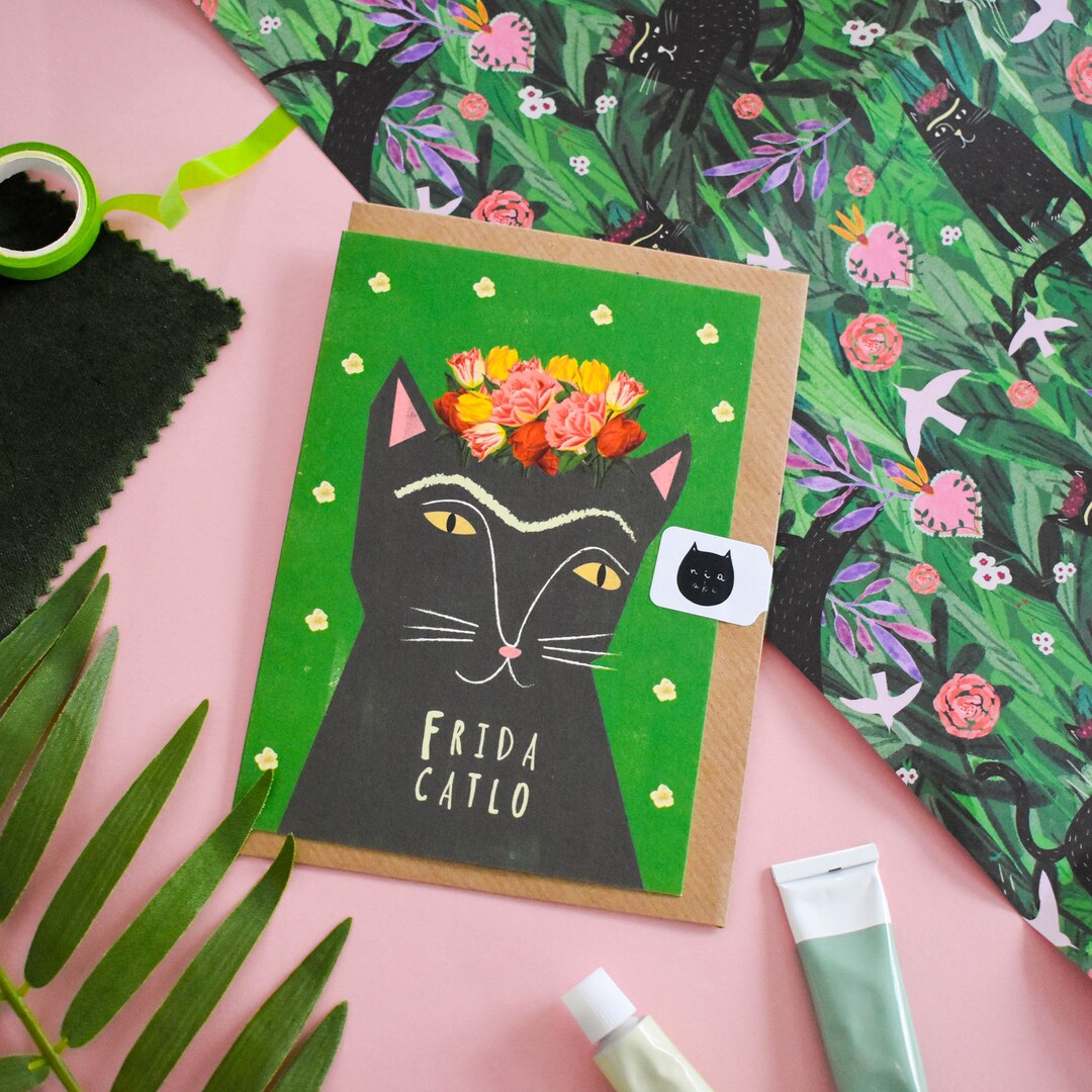 Furida Catlo Cat Artist Portrait Card - Etsy UK