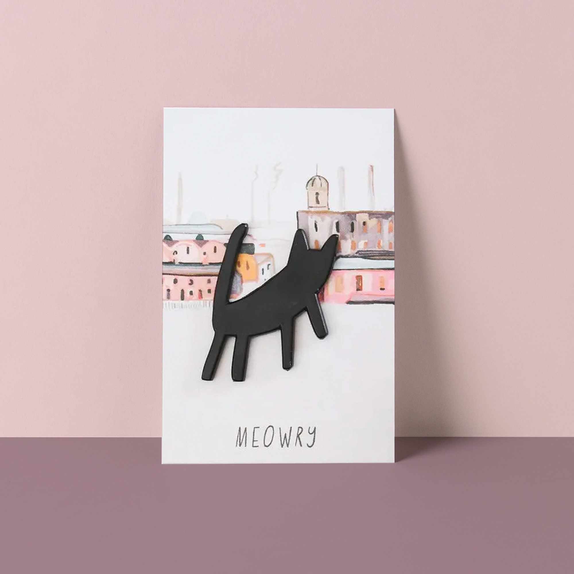 Meowry Matchstick Cat Enamel Pin | Lowry Inspired Cat Artist Pin Badge ...