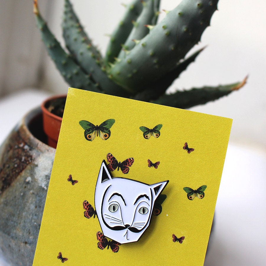 Salvador Catli Cat Artist Pin - Etsy UK