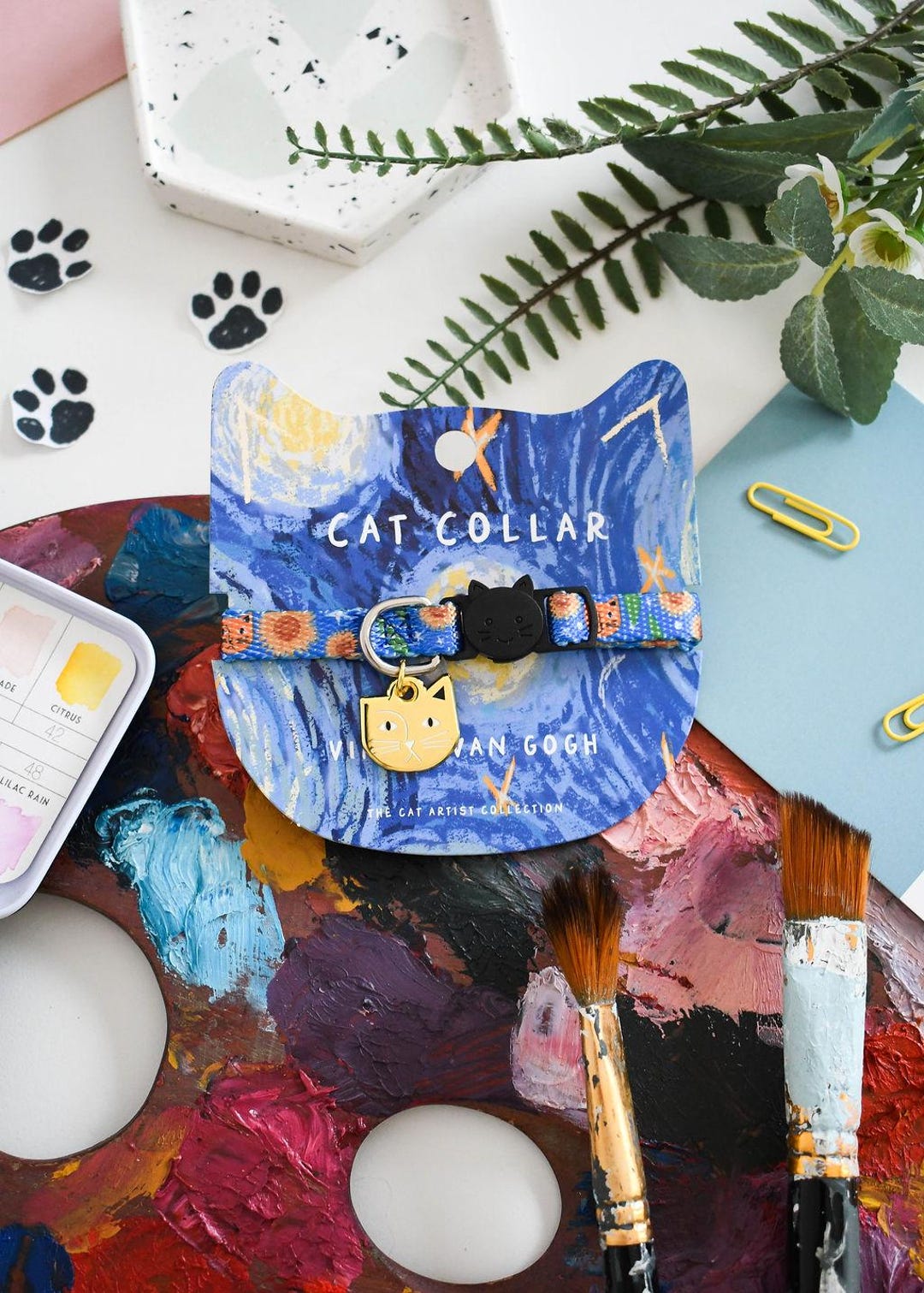 Vincat Van Gogh Artist Cat Collar - Etsy