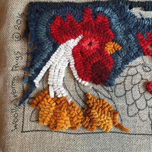 Rug Hooking Pattern - Chickens - Rooster- Primitive- - Etsy