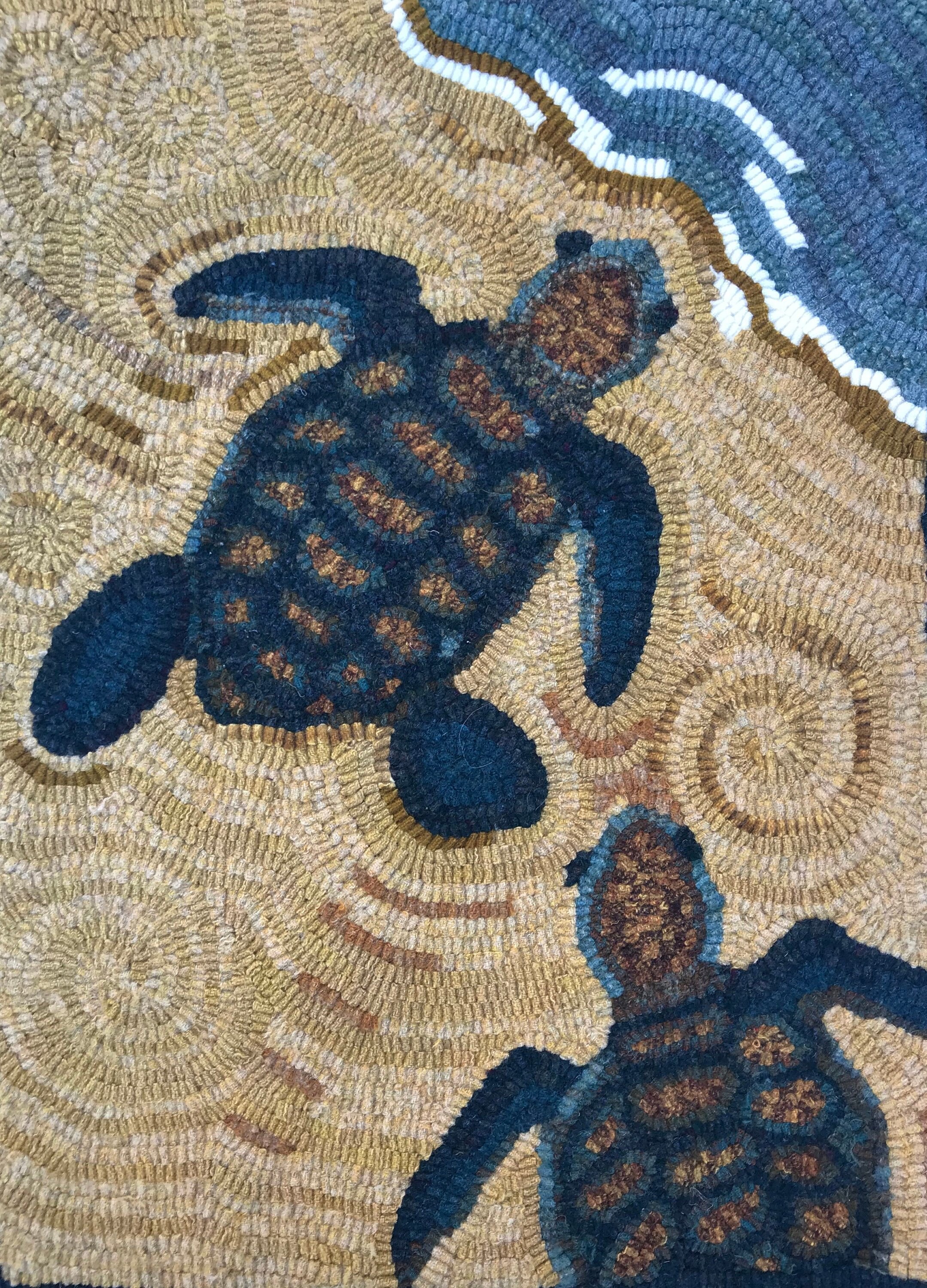 Sea Turtle Florida Beach Turtles Shells Rug Hooking Pattern - Etsy