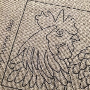 Rug Hooking Pattern - Chickens - Rooster- Primitive- - Etsy