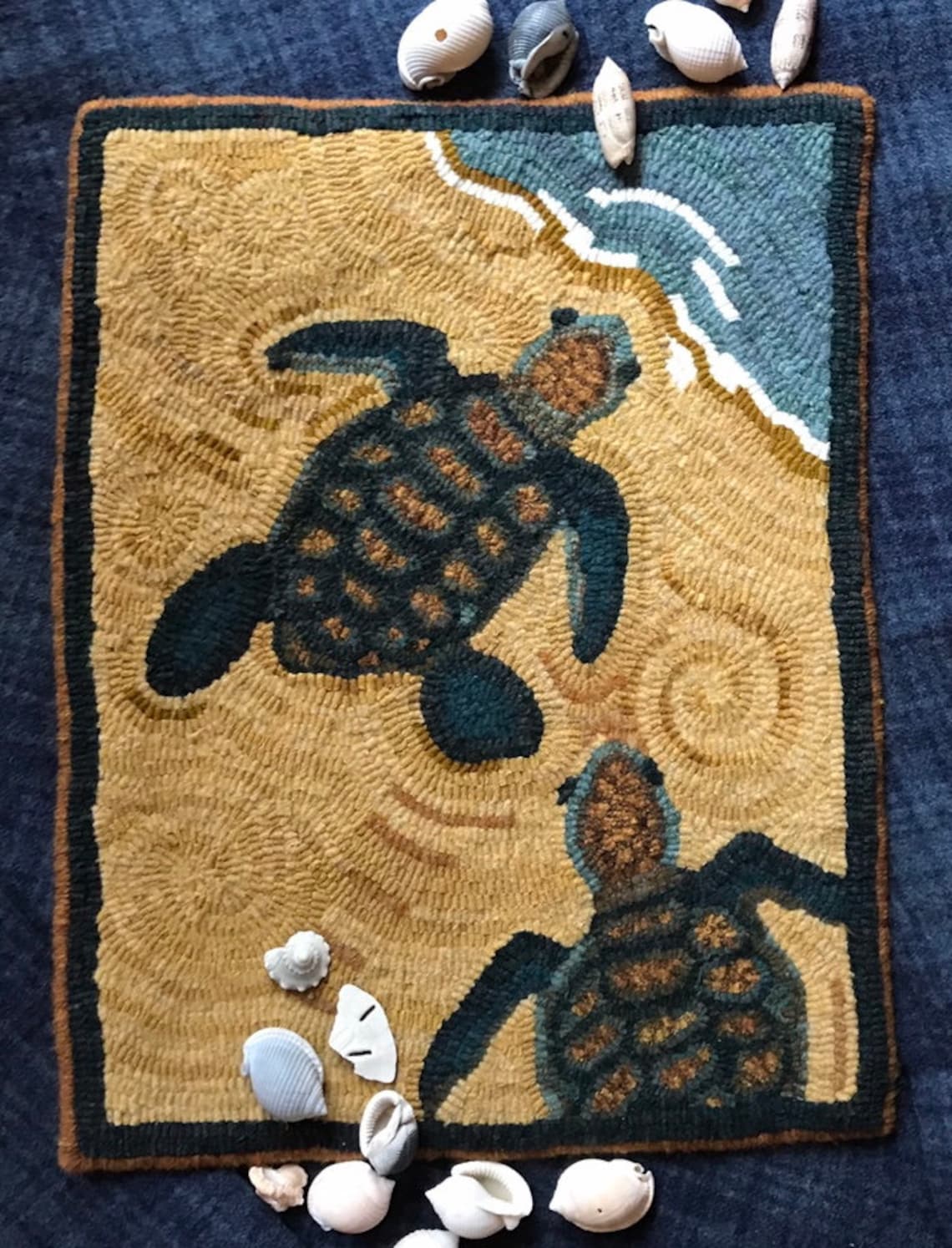 Sea Turtle Florida Beach Turtles Shells Rug Hooking Pattern - Etsy
