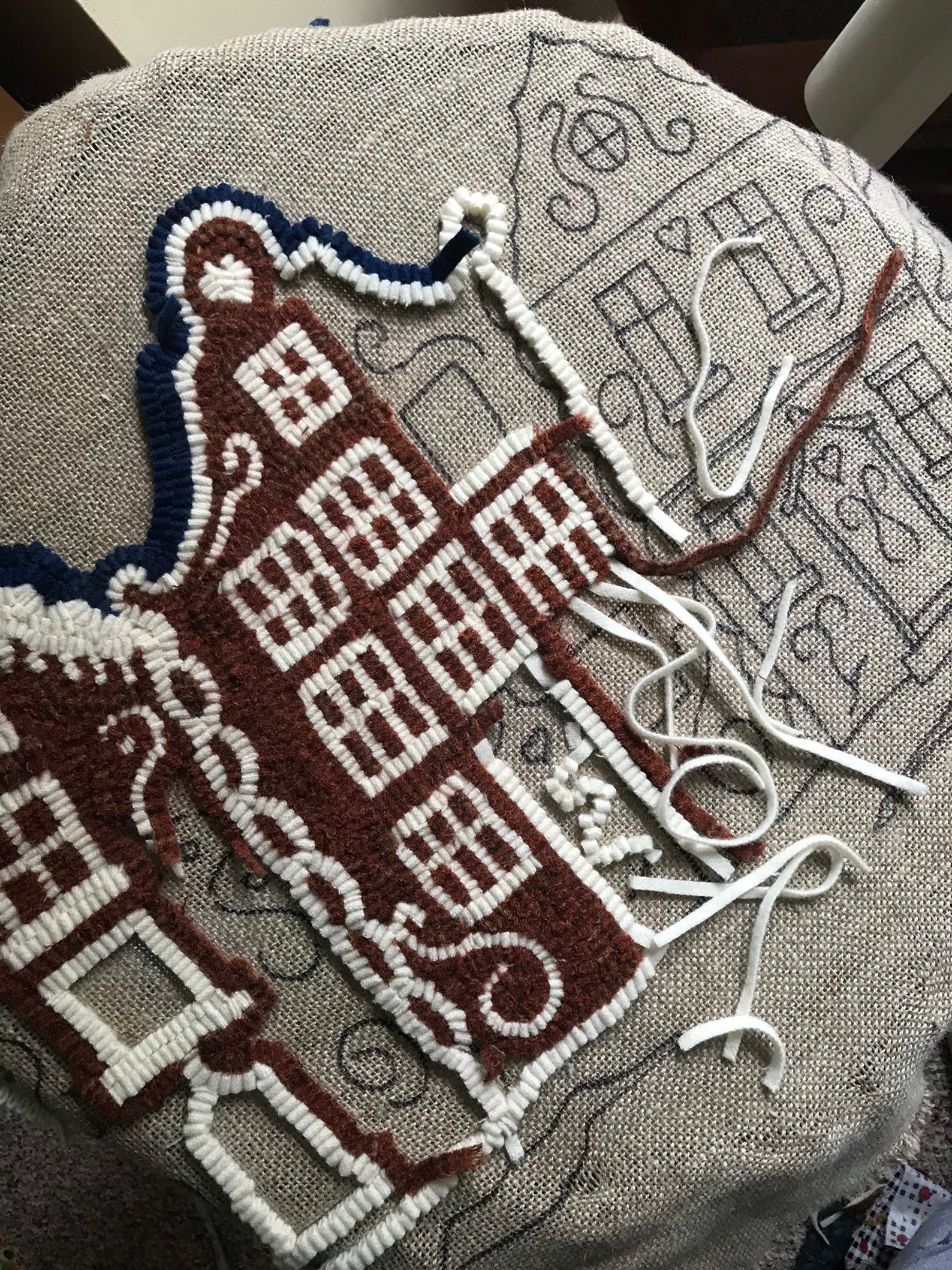 Gingerbread House Rug Hooking Pattern on Linen - Etsy