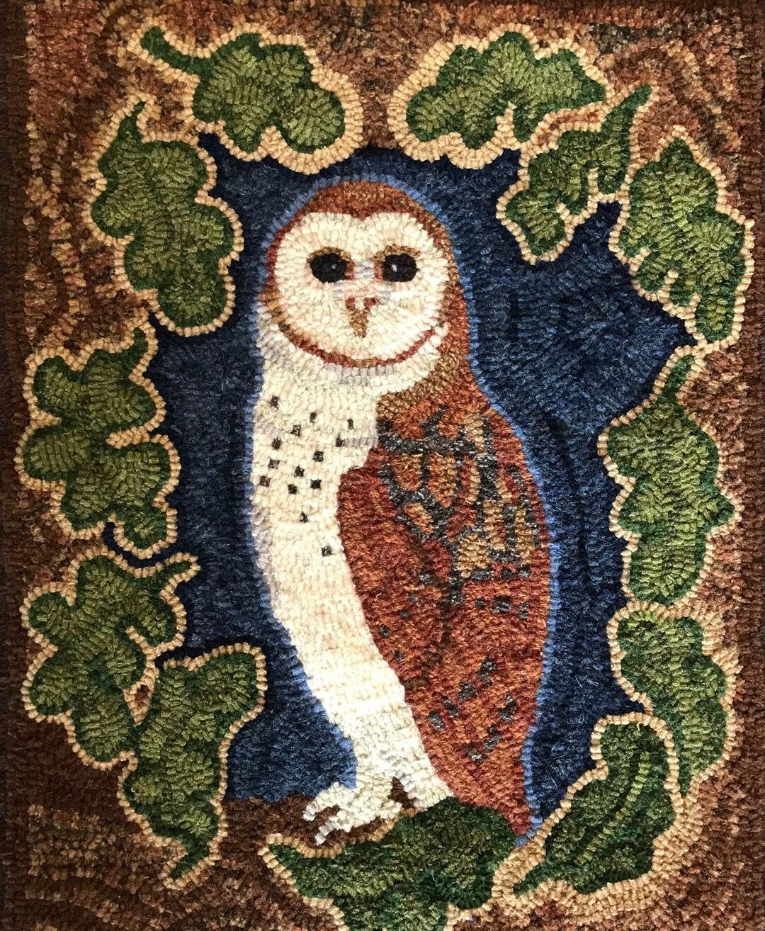Owl Hooked Rug Pattern: the Visitor (15x20) - Etsy