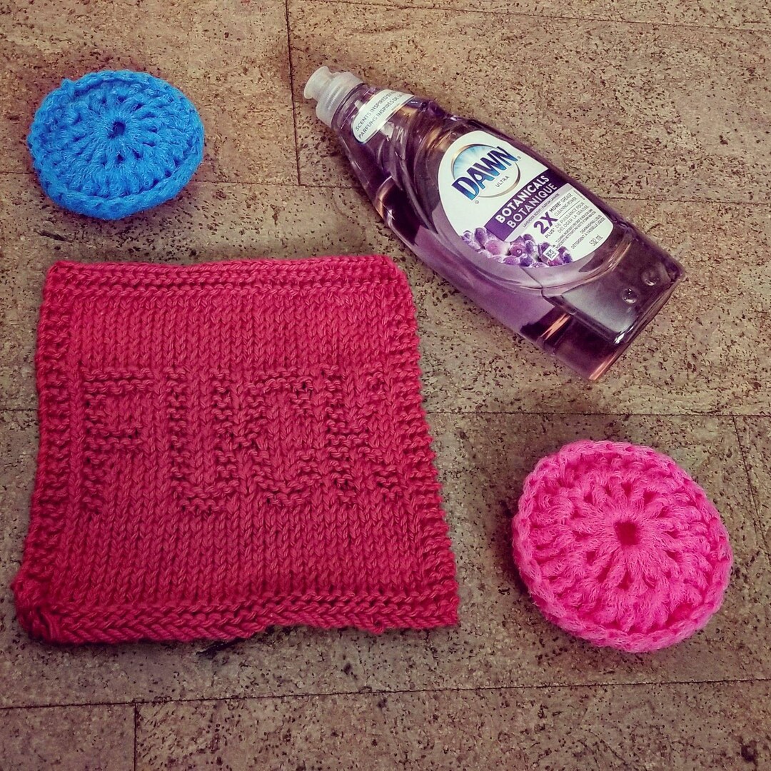 Curse Word Knit Cotton Dishcloth Mature Content F Bomb Wash Cloth Swear ...