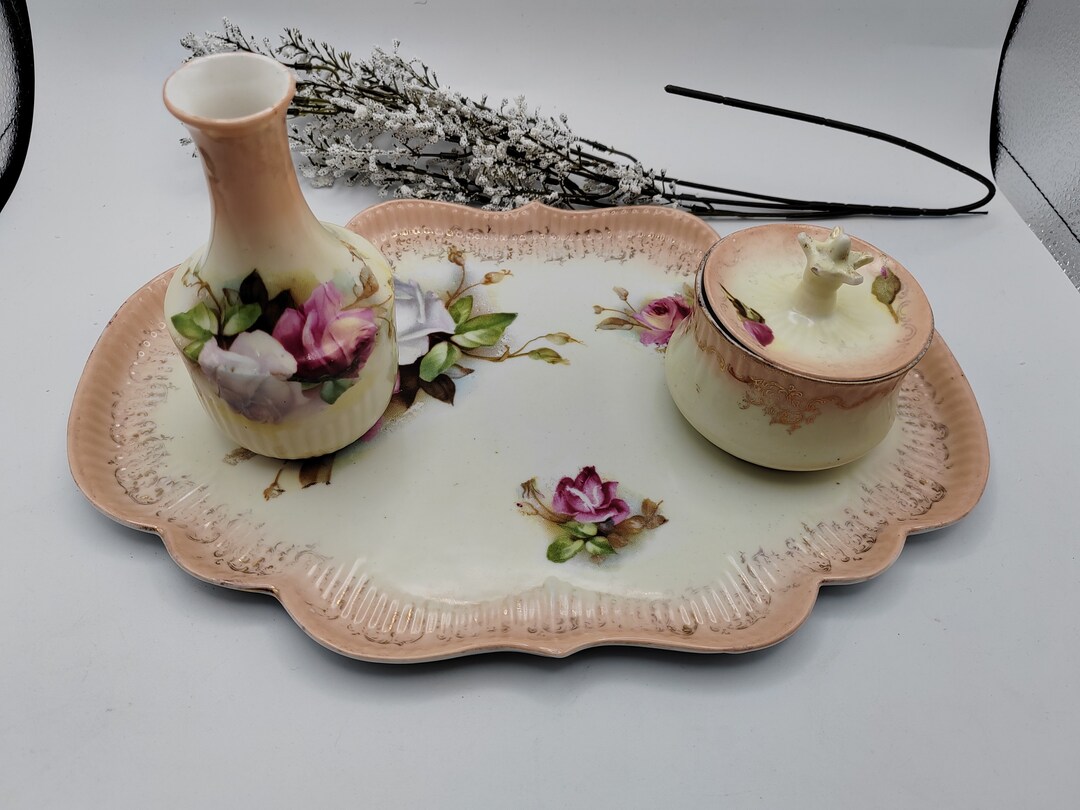 Wonderful Antique Vanity Dressing Table Set. Porcelain. - Etsy