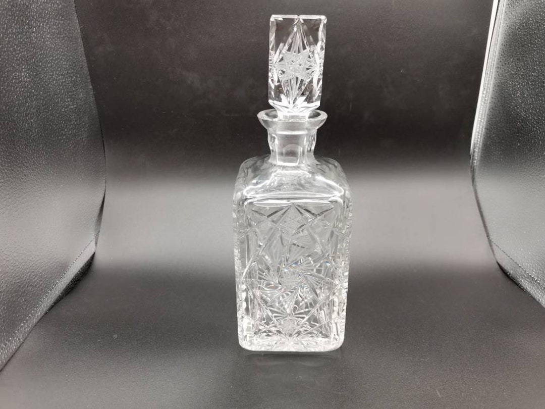 Wonderful Pinwheel Lead Crystal Whiskey Decanter. Polish 24% Lead ...