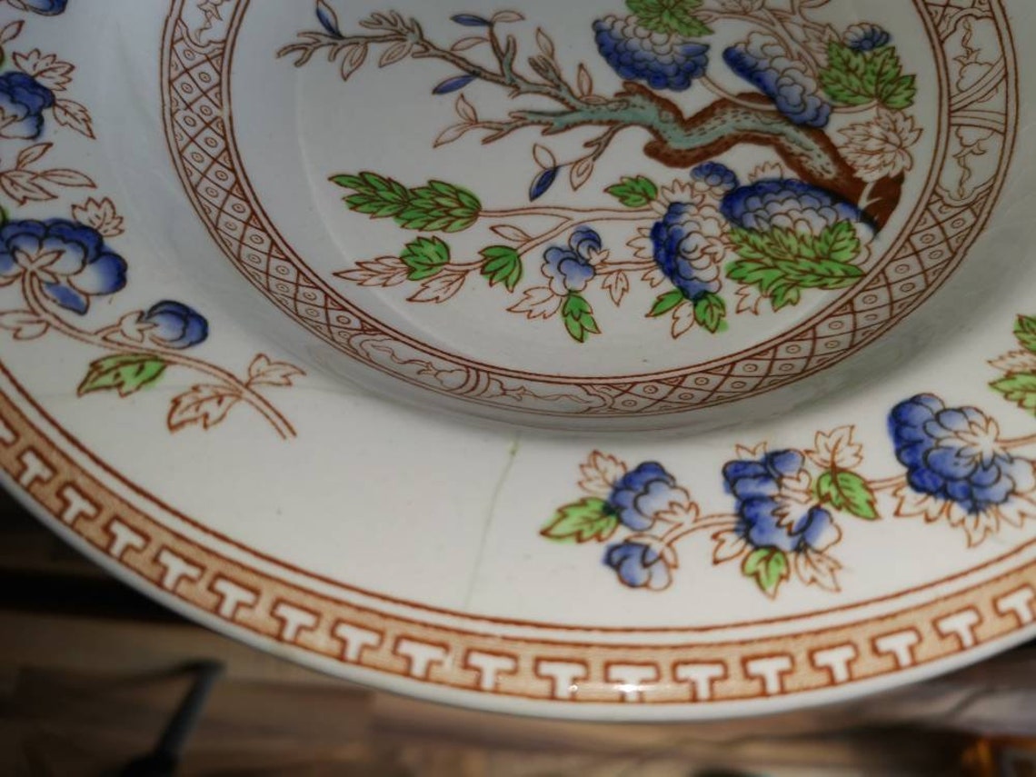 Dunn Bennett and Company Burslem Blue Tree Design Set of Four - Etsy