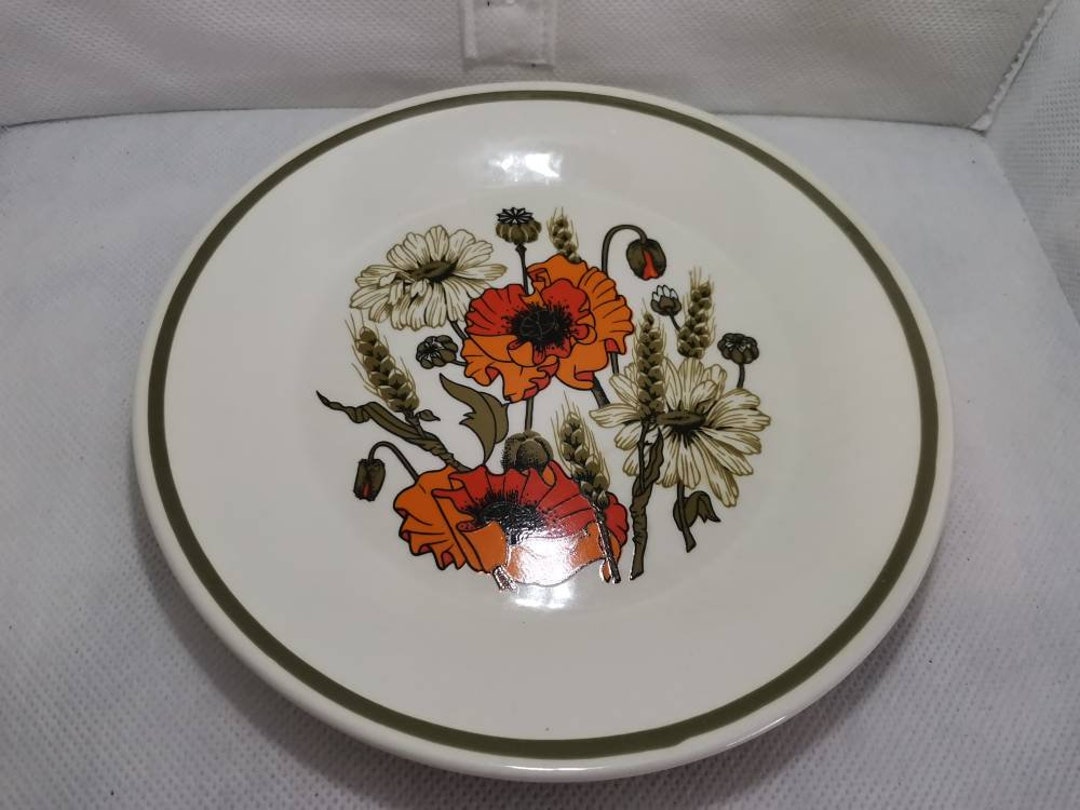 J G Meakin Poppy Pattern Side Plate. 1970s. Set of 2. - Etsy