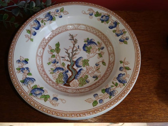 Dunn Bennett and Company Burslem Blue Tree Design Set of Four - Etsy