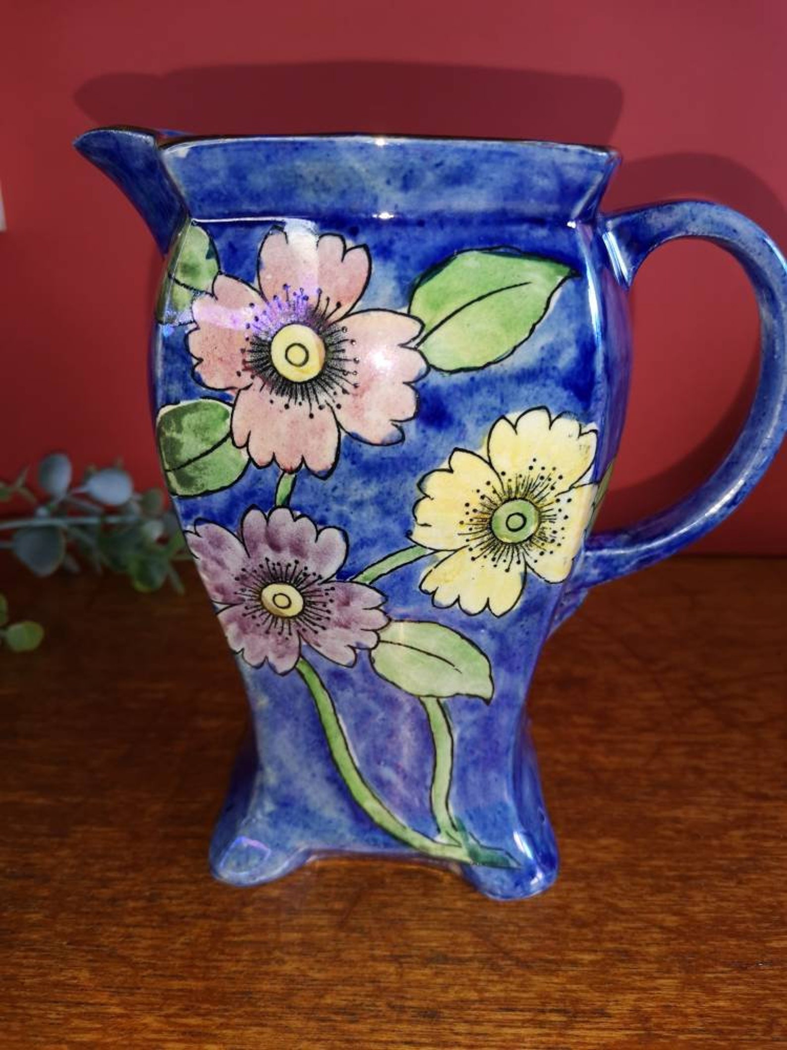 Carlton Daisy Jug by Kensington Ware England. Bright Blue - Etsy