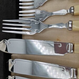 Wonderful Set of Chrome Plated Fish Knives and Forks. Complete Set ...