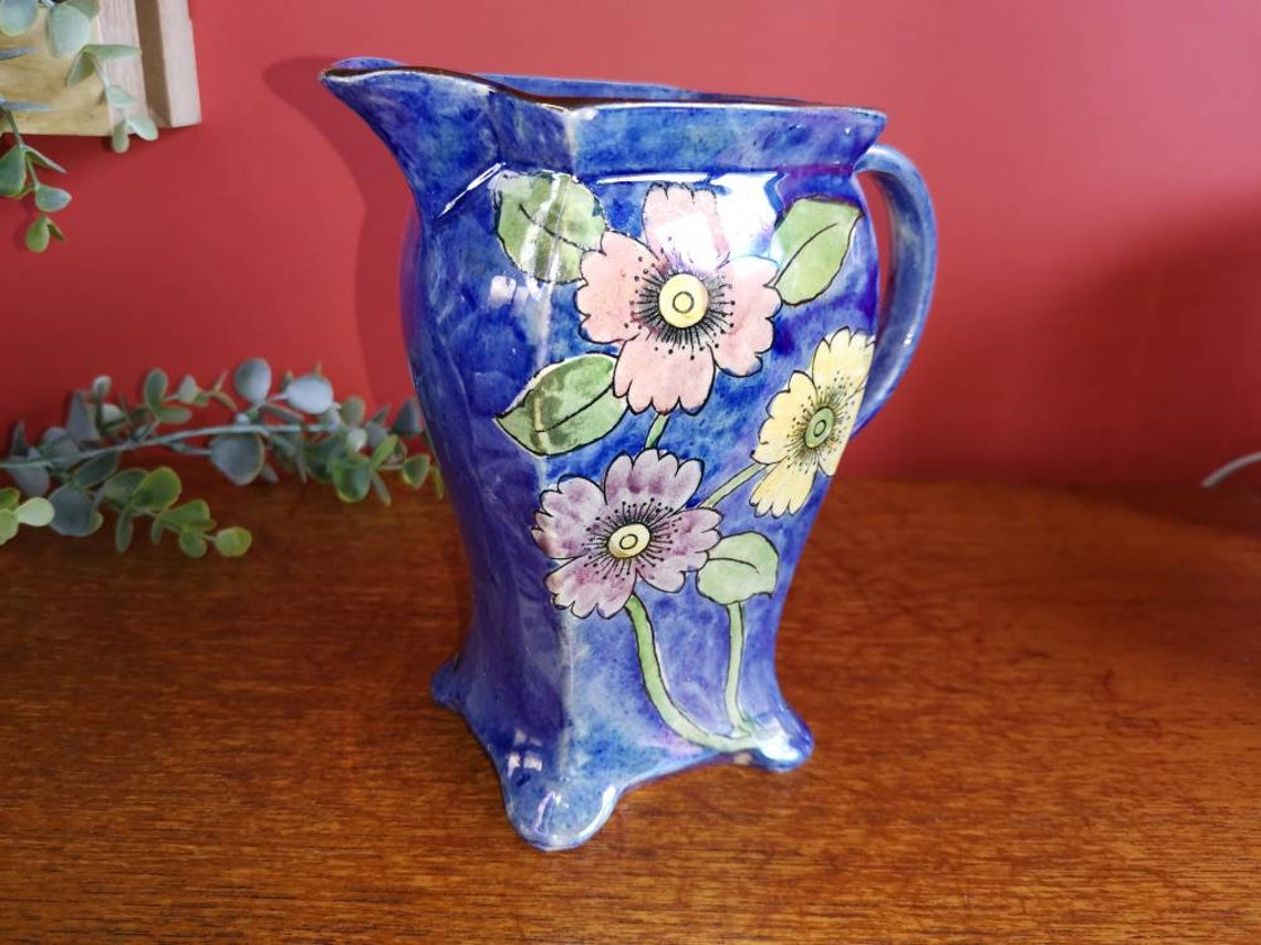 Carlton Daisy Jug by Kensington Ware England. Bright Blue - Etsy