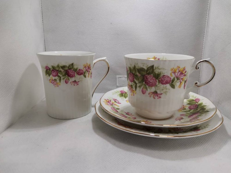 Delightful Queens Fine Bone China Woman and Home 4 Piece Set Vintage ...