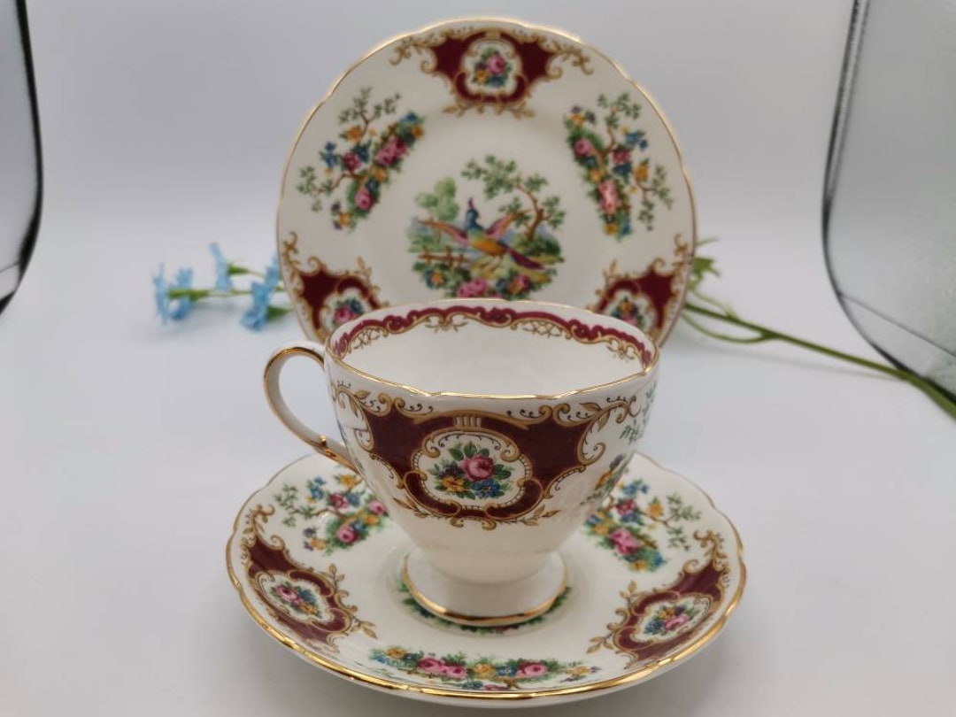 Wonderful Bone China Trio, Broadway by Foley. Country Scenes, Bird of ...