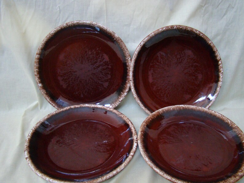 Vintage Pottery Hull Ovenproof Brown Drip Dinner Plate - Etsy