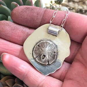 Vitreous Enamel ~ Sea Turtle Necklace With Larimar and Operculum Shell ...