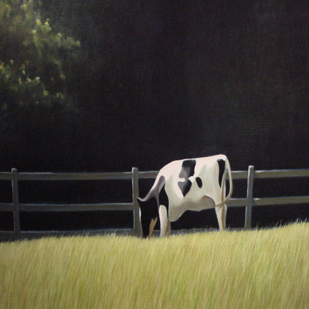 Mooooo, the Holstein Cow. I Painted the Original Oil Painting en Plein ...